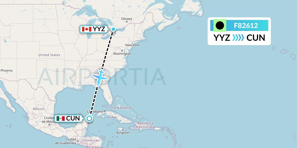 F82612 Flight Status Flair Airlines: Toronto to Cancun (FLE2612)