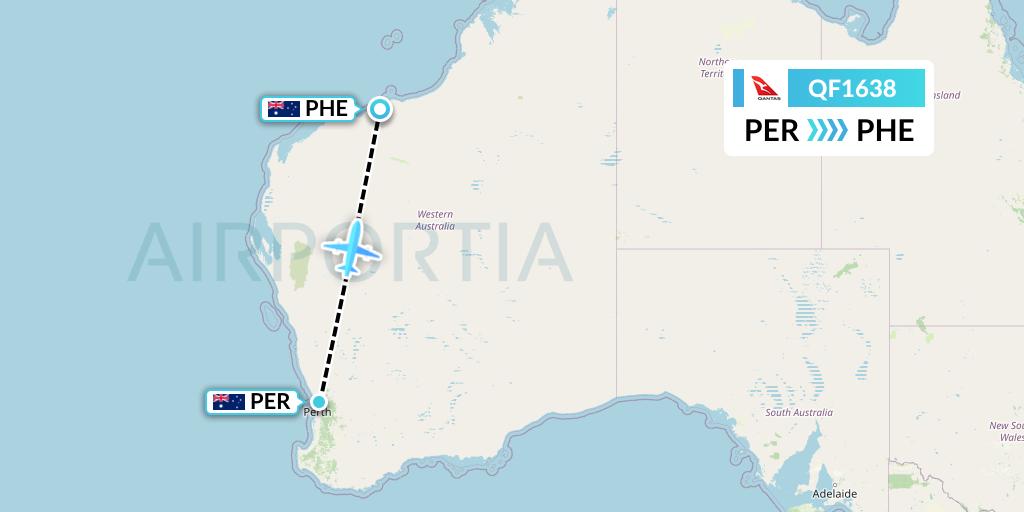 QF1638 Flight Status Qantas: Perth to Port Hedland (QFA1638)