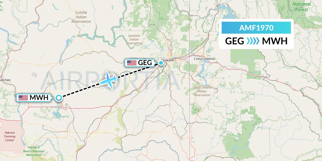 AMF1970 Flight Status Ameriflight: Spokane to Moses Lake