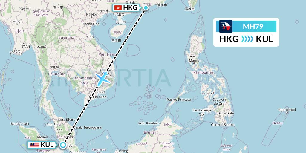 MH79 Flight Status Malaysia Airlines: Hong Kong to Kuala Lumpur (MAS79)