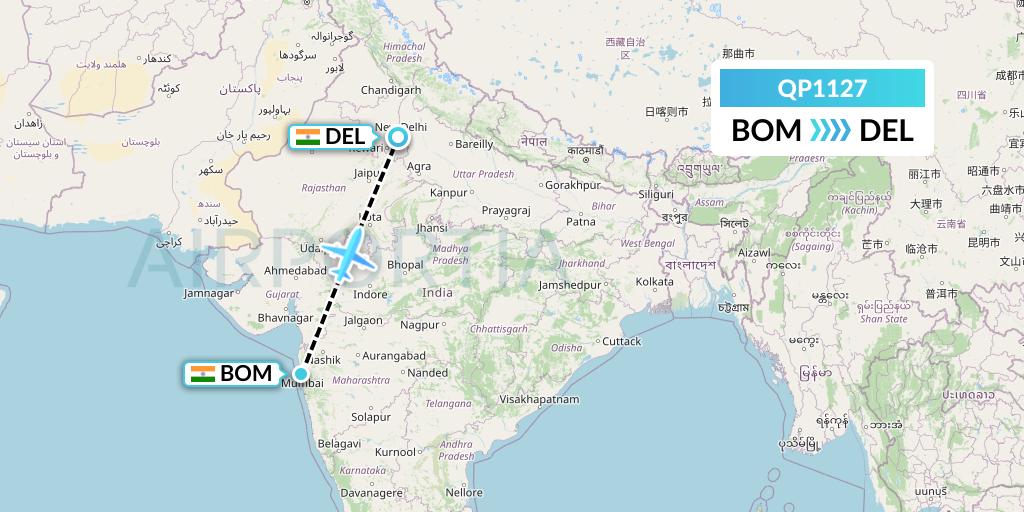 QP1127 Flight Status Akasa Air: Mumbai to Delhi (AKJ1127)