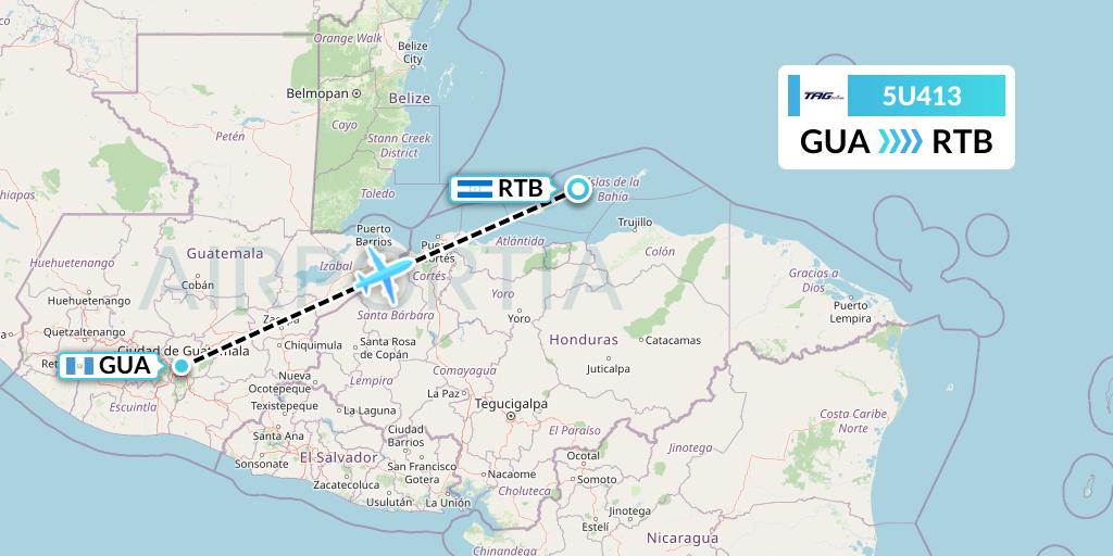 5U413 Flight Status TAG Airlines: Guatemala City to Roatan (TGU413)