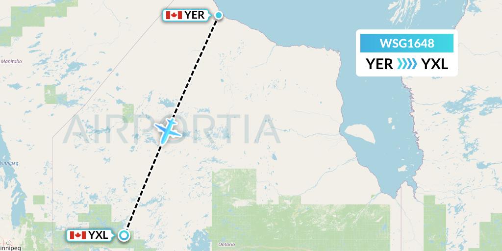 WSG1648 Flight Status Wasaya Airways: Fort Severn to Sioux Lookout