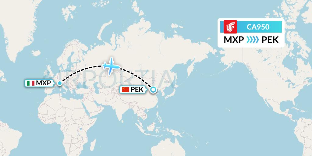 CA950 Flight Status Air China: Milan to Beijing (CCA950)