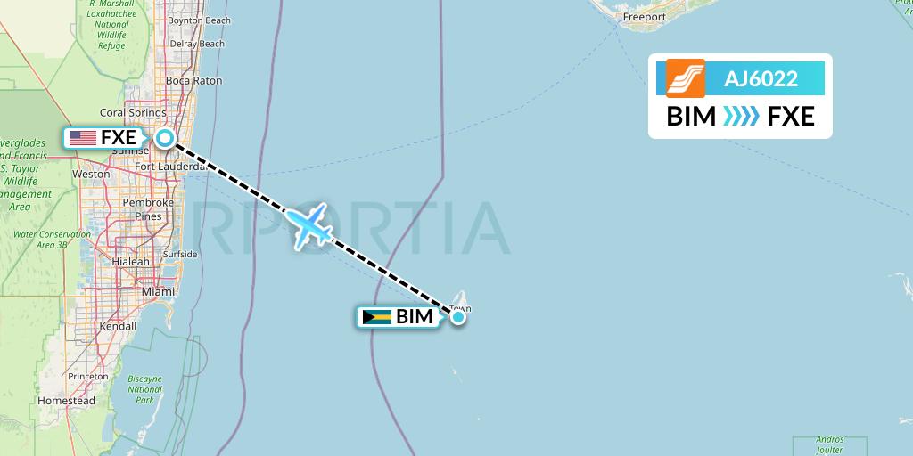 AJ6022 Flight Status Aztec Airways: South Bimini to Fort Lauderdale ...