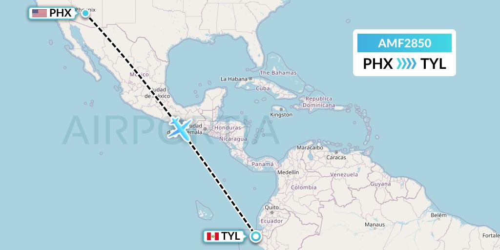 AMF2850 Flight Status Ameriflight: Phoenix to Talara