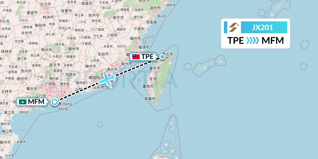 JX201 Flight Status Starlux Airlines: Taipei to Macau (SJX201)