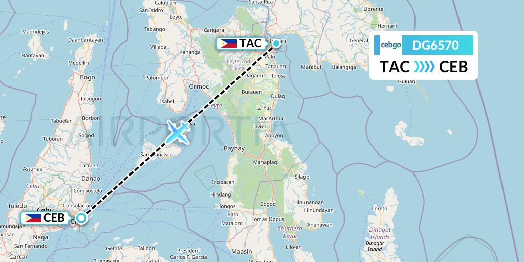 DG6570 Flight Status Cebgo: Tacloban to Cebu (SRQ6570)