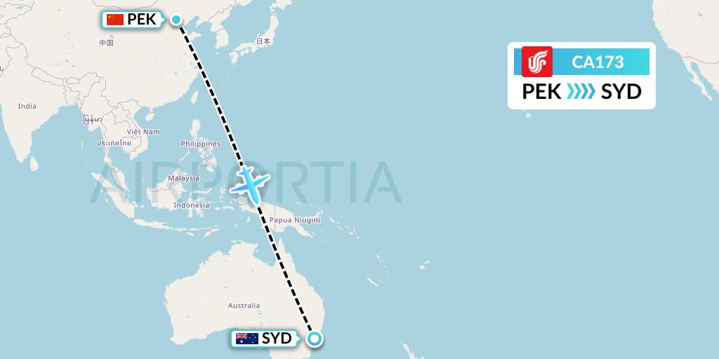 CA173 Flight Status Air China: Beijing to Sydney (CCA173)