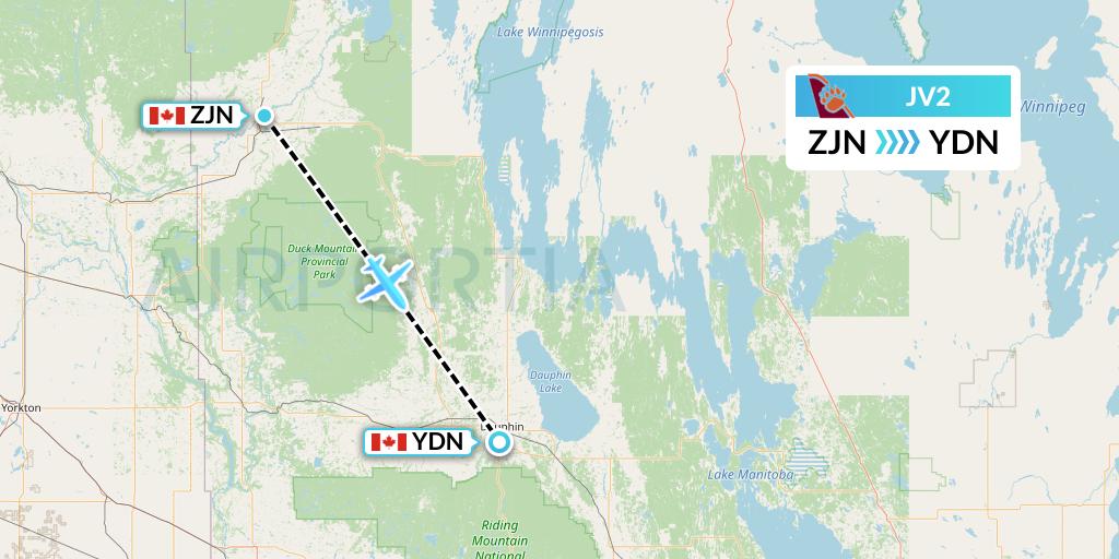 JV2 Flight Status Bearskin Airlines: Swan River to Dauphin (BLS2)