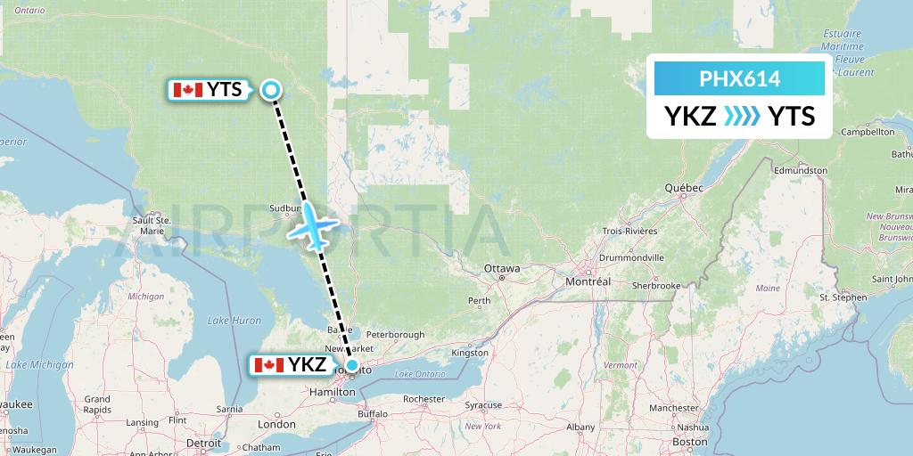 PHX614 Flight Status SkyCare: Toronto to Timmins