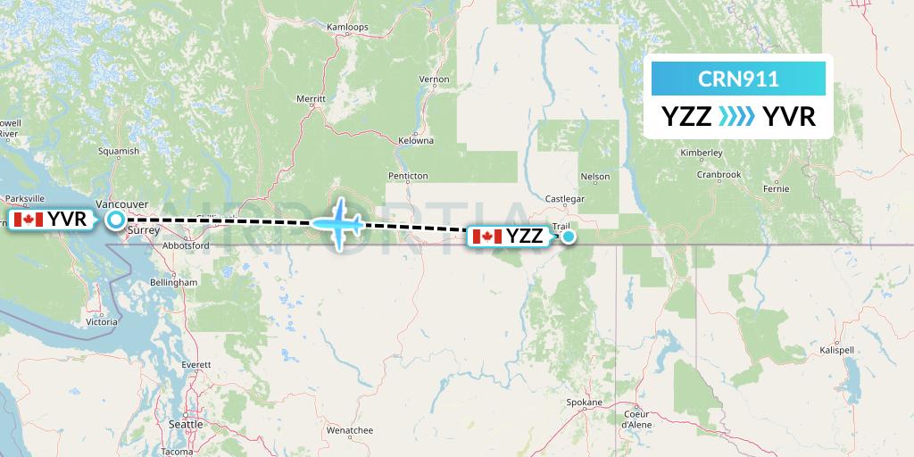 CRN911 Flight Status Aerocaribbean: Trail to Vancouver
