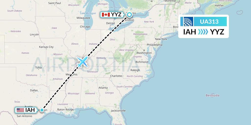 UA313 Flight Status United Airlines: Houston to Toronto (UAL313)