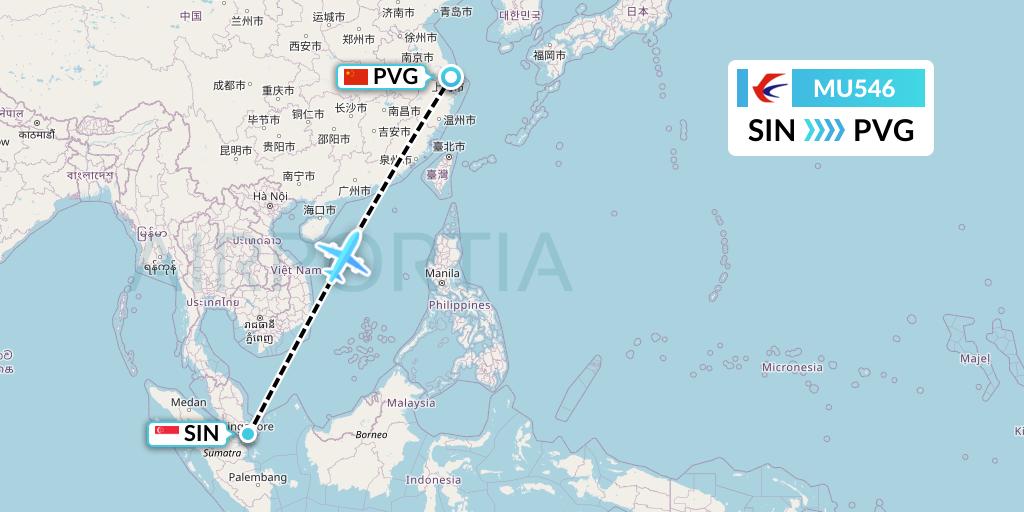 MU546 Flight Status China Eastern Airlines: Singapore to Shanghai (CES546)