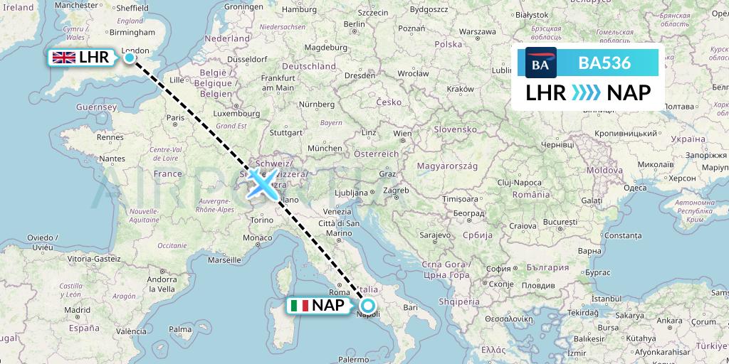 BA536 Flight Status British Airways: London to Naples (BAW536)