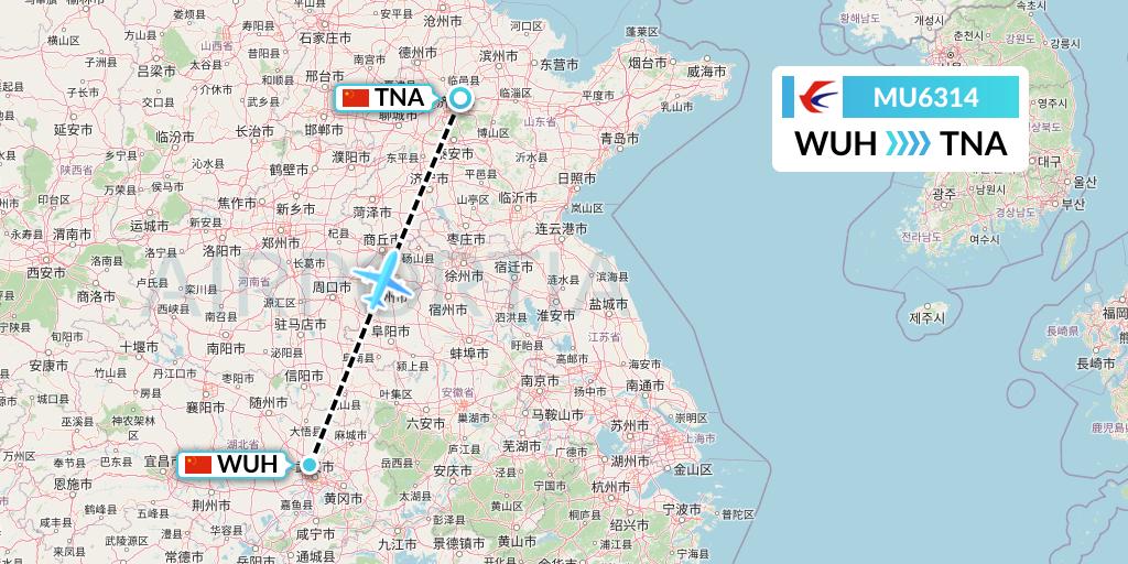 MU6314 Flight Status China Eastern Airlines: Wuhan to Jinan (CES6314)