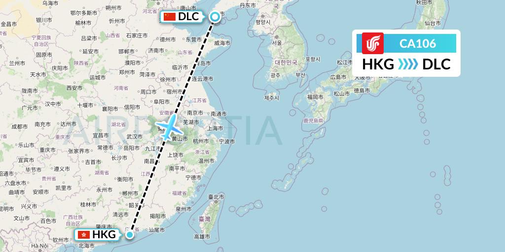 CA106 Flight Status Air China: Hong Kong to Dalian (CCA106)