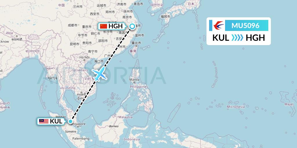 MU5096 Flight Status China Eastern Airlines: Kuala Lumpur to Hangzhou ...