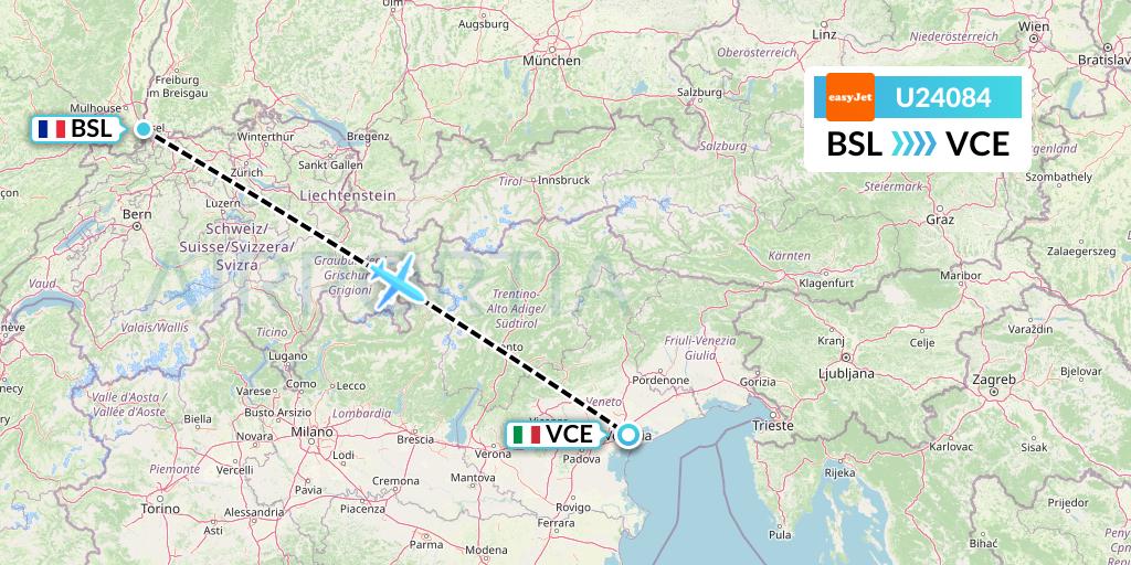 U24084 Flight Status EasyJet: Basel to Venice (EZY4084)