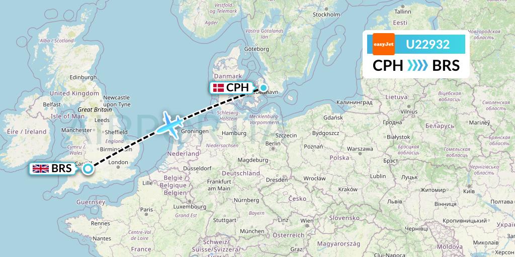 U22932 Flight Status EasyJet: Copenhagen to Bristol (EZY2932)