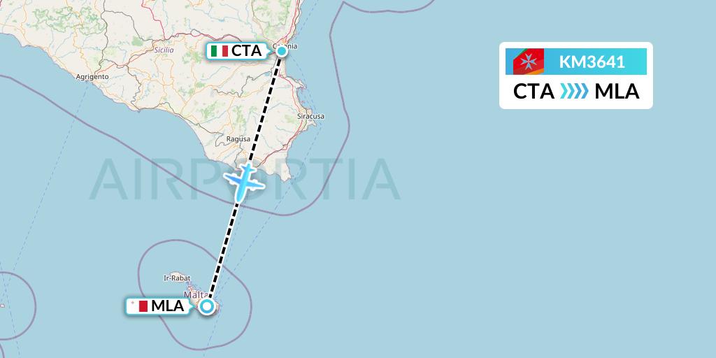 KM3641 Flight Status Air Malta: Catania to Malta (AMC3641)