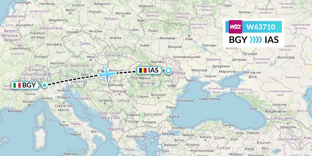W63710 Flight Status Wizz Air: Milan to Iasi (WZZ3710)