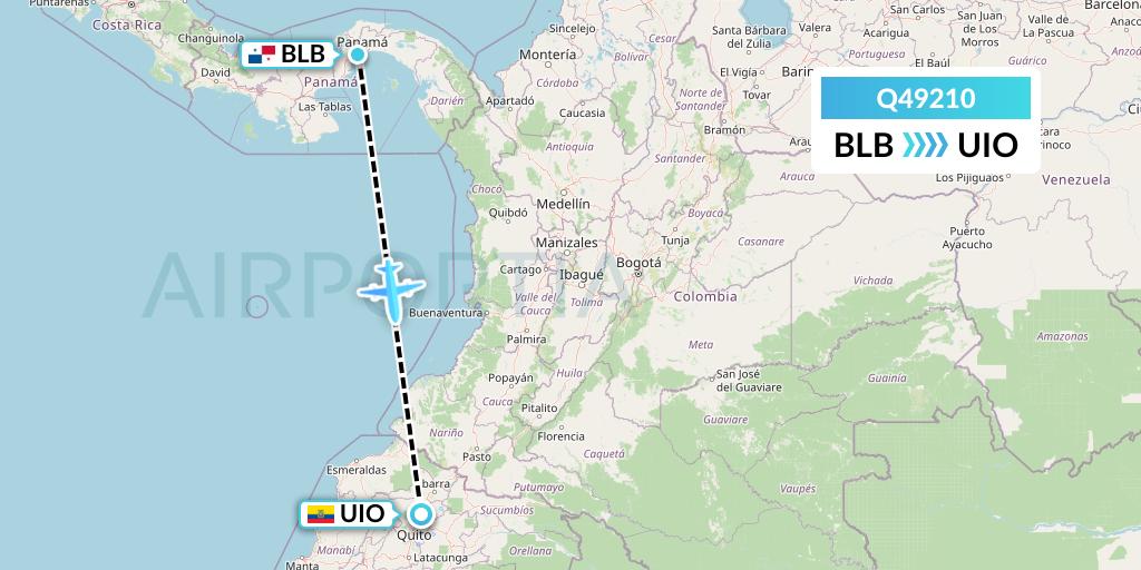 Q49210 Flight Status Euroairlines: Balboa to Quito (ELE9210)