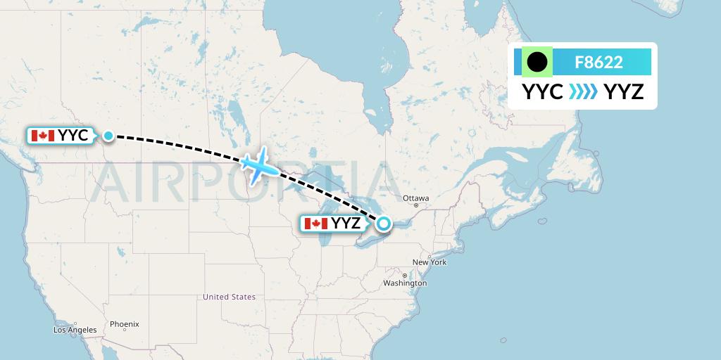 F8622 Flight Status Flair Airlines: Calgary to Toronto (FLE622)