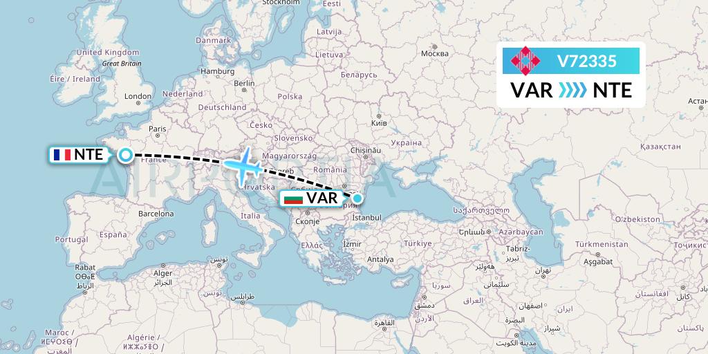 V72335 Flight Status Volotea: Varna to Nantes (VOE2335)