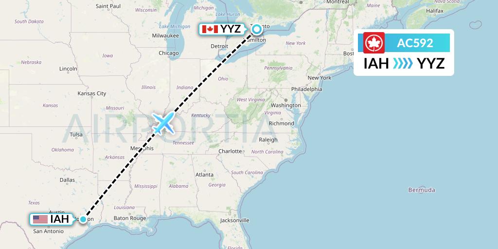 AC592 Flight Status Air Canada: Houston to Toronto (ACA592)