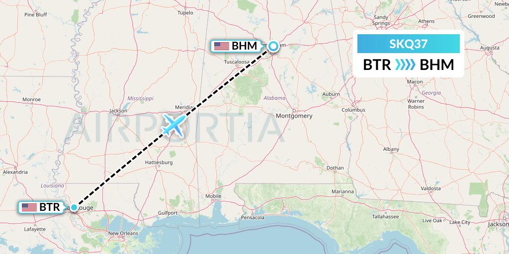 SKQ37 Flight Status Labcorp: Baton Rouge to Birmingham
