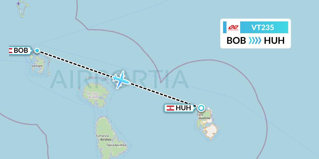 VT235 Flight Status Air Tahiti: Bora Bora to Huahine (VTA235)