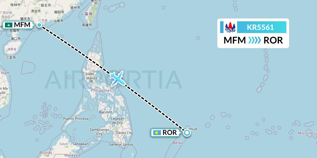 KR5561 Flight Status Cambodia Airways: Macau to Airai (KME5561)