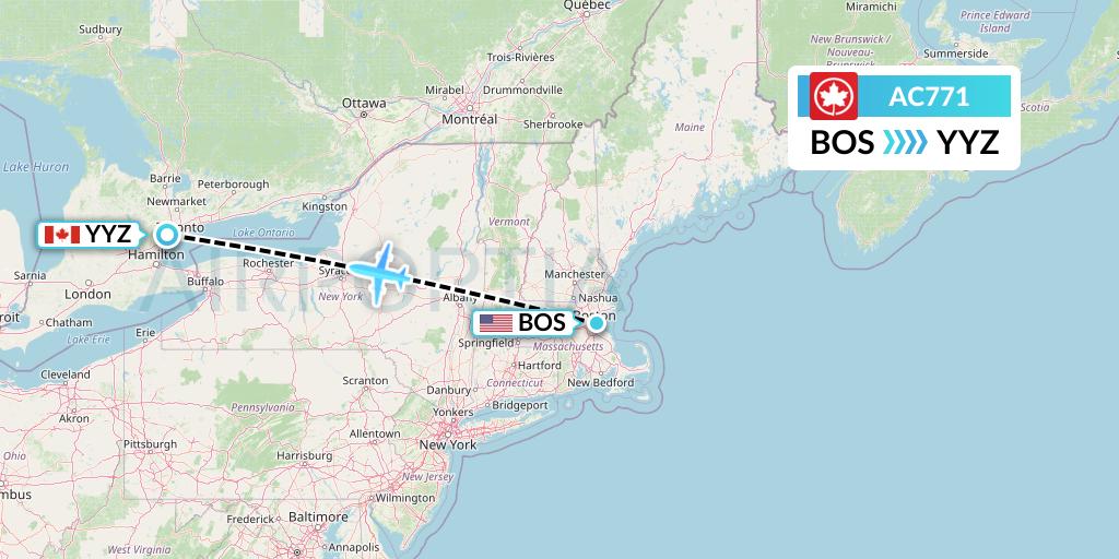 AC771 Flight Status Air Canada: Boston to Toronto (ACA771)
