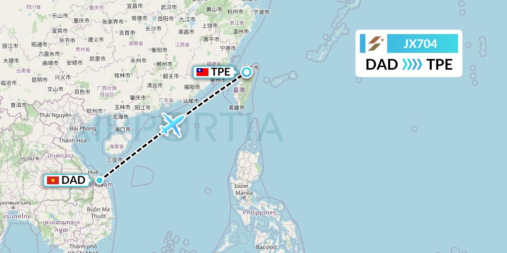 JX704 Flight Status Starlux Airlines: Da Nang to Taipei (SJX704)