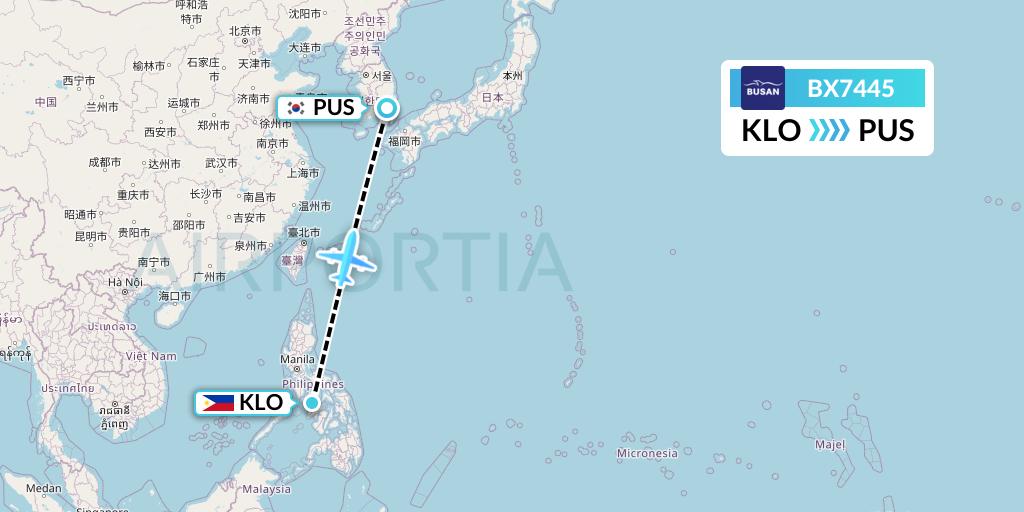 BX7445 Flight Status Air Busan: Kalibo to Busan (ABL7445)