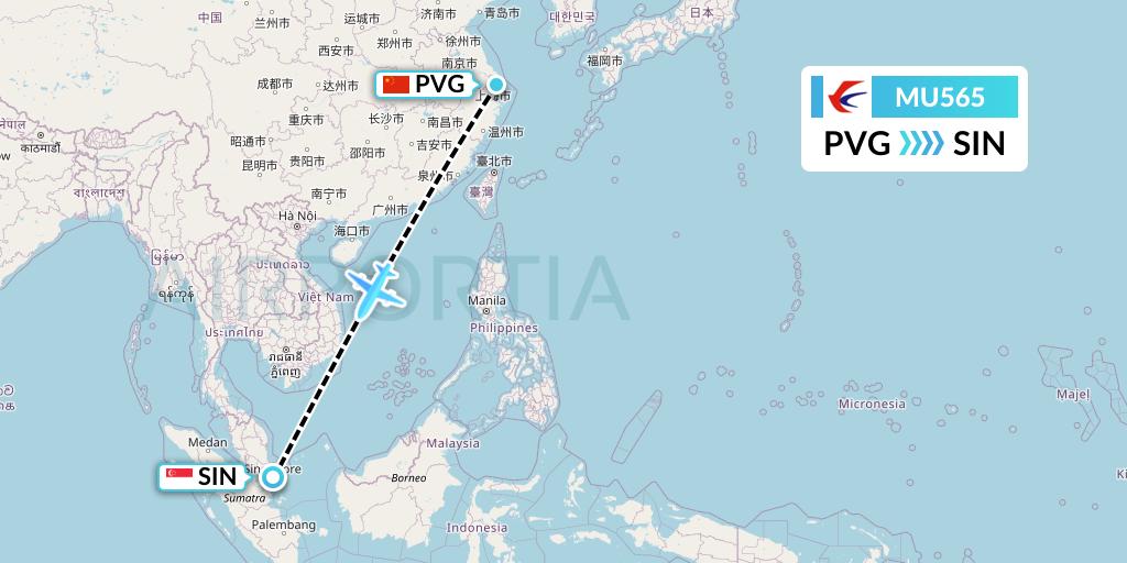 MU565 Flight Status China Eastern Airlines: Shanghai to Singapore (CES565)