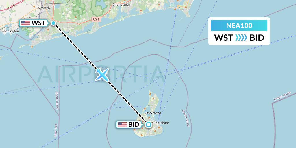 NEA100 Flight Status New England Airlines: Westerly to Block Island (EJ100)
