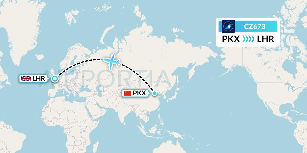 CZ673 Flight Status China Southern Airlines: Beijing to London (CSN673)