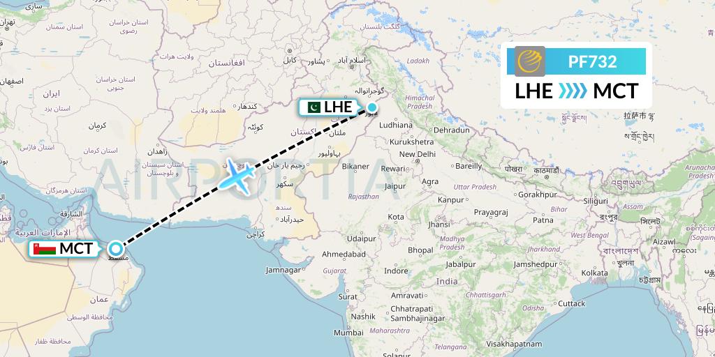 PF732 Flight Status Air Sial: Lahore to Muscat (SIF732)