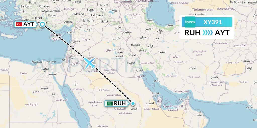 XY391 Flight Status Flynas: Riyadh to Antalya (KNE391)