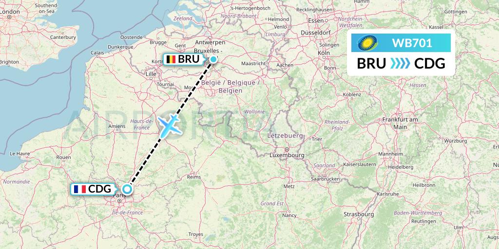 WB701 Flight Status RwandAir: Brussels to Paris (RWD701)
