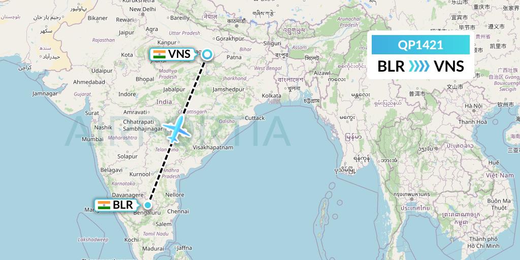 QP1421 Flight Status Akasa Air: Bangalore to Varanasi (AKJ1421)