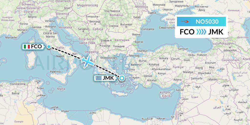 NO5030 Flight Status Neos: Rome to Mykonos (NOS5030)