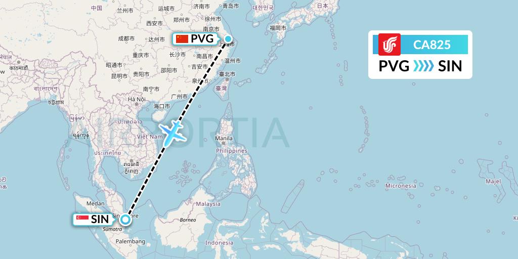 CA825 Flight Status Air China: Shanghai to Singapore (CCA825)