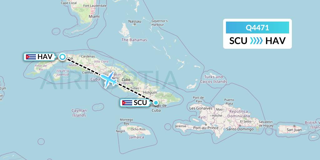 Q4471 Flight Status Euroairlines: Santiago de Cuba to Havana (ELE471)
