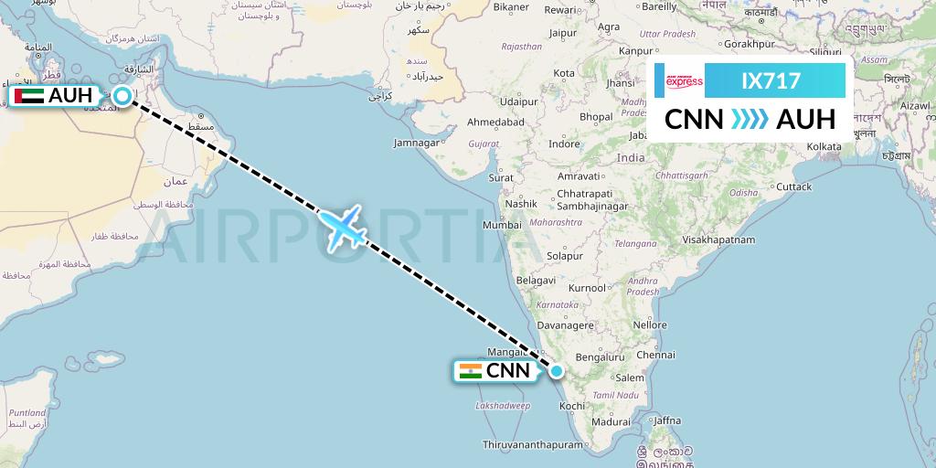 IX717 Flight Status Air India Express: Mattannur to Abu Dhabi (AXB717)