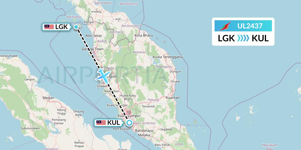UL2437 Flight Status SriLankan Airlines: Langkawi to Kuala Lumpur (ALK2437)