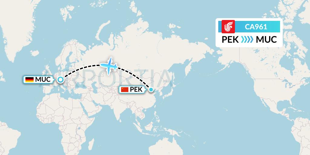 CA961 Flight Status Air China: Beijing to Munich (CCA961)