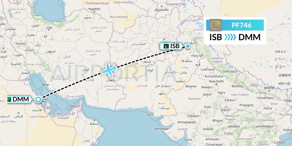 PF746 Flight Status Air Sial: Islamabad to Dammam (SIF746)